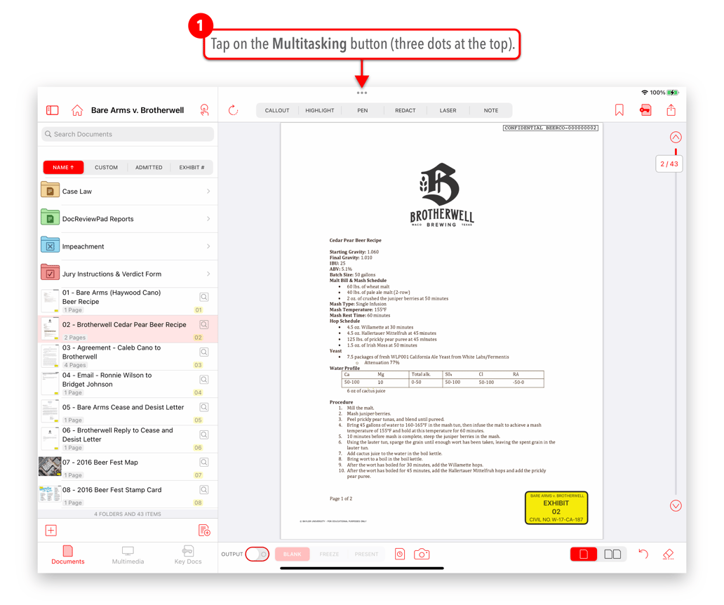 How do I use Multitasking and Split View with the LIT SUITE apps?